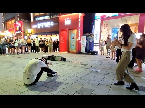 MONDAY. SHINHWA & YU KAGAWA. UNIQUE EXHILARATING INTERACTIVE PERFORMANCE. HONGDAE STREET.
