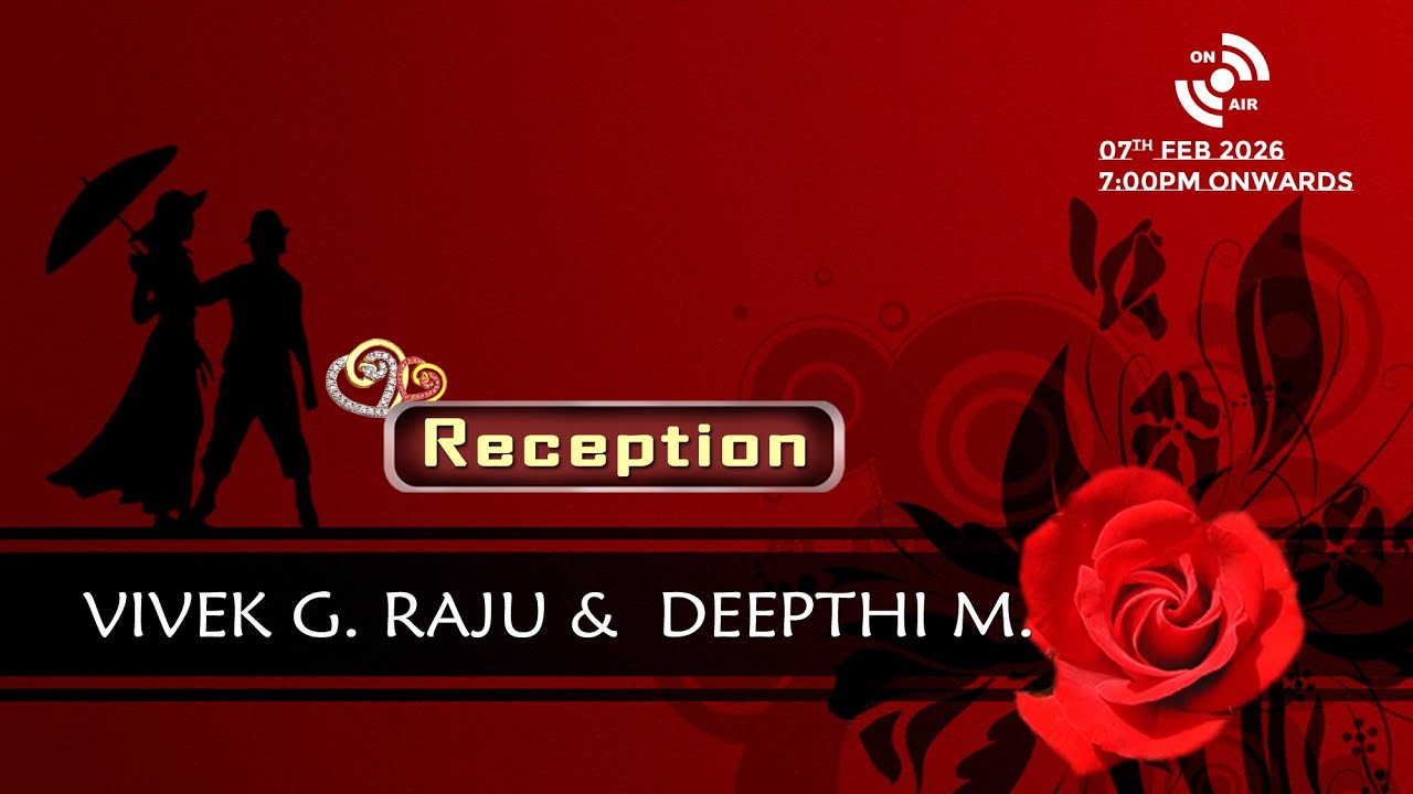 VIVEK G RAJU & DEEPTHI M. RECEPTION LIVESTREAMING ON 07TH FEB 2026 - 7 ...