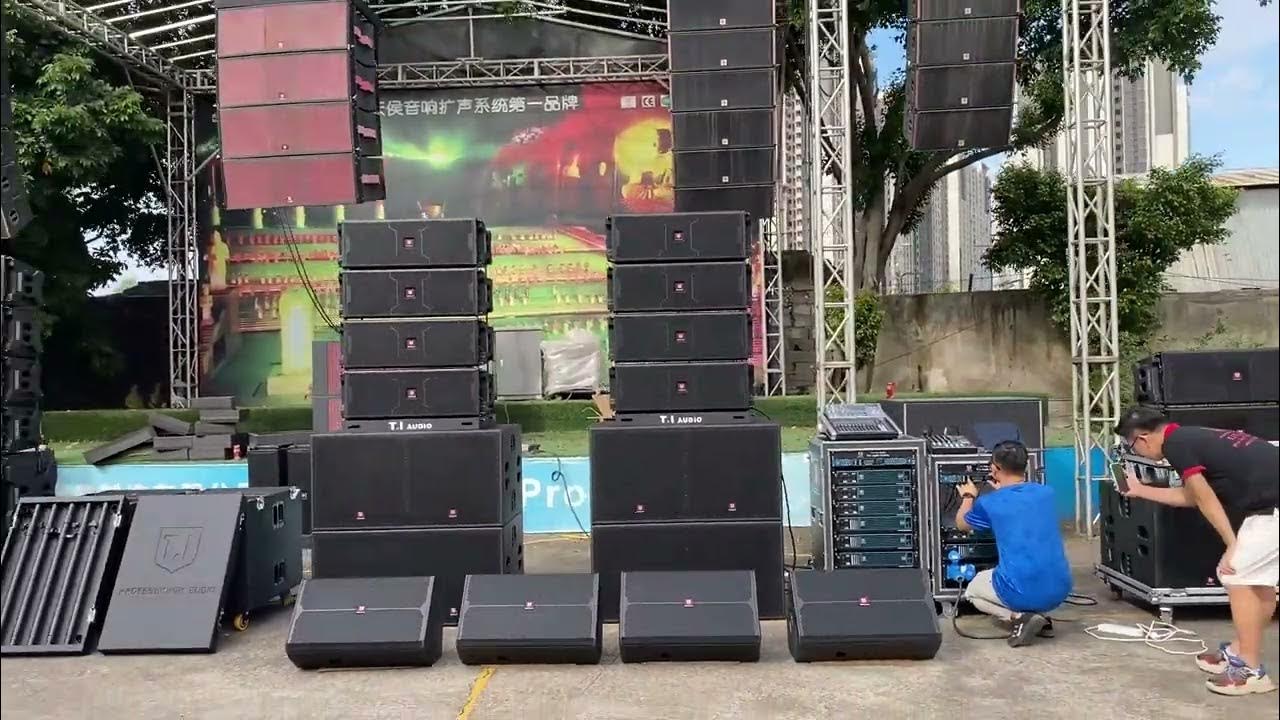 T.I Audio LA-210 dual 10 inch line array in popular selling. - YouTube