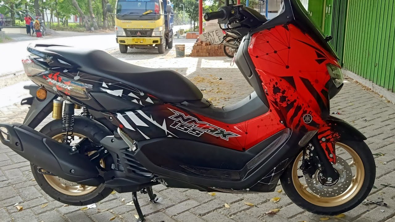 DECAL NMAX MERAH HITAM Super Glosy. YAMAHA NMAX 2020 RED BLACK. - YouTube