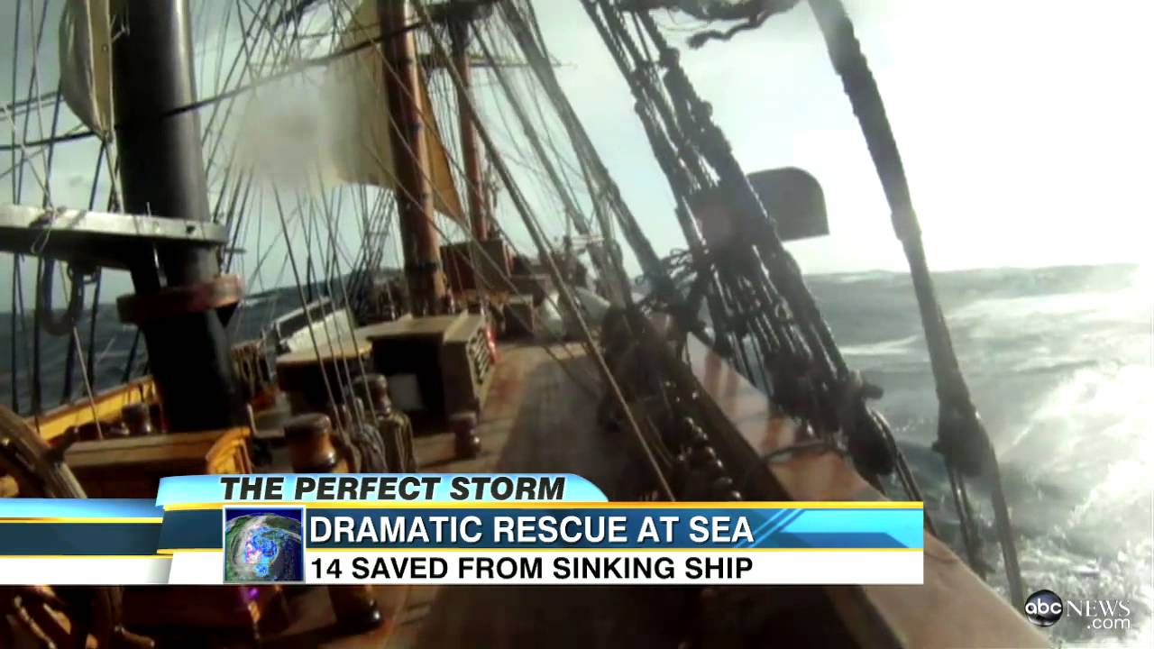 Hurricane Sandy Sinks HMS Bounty, 14 Rescued from Ship Amid 'Perfect ...