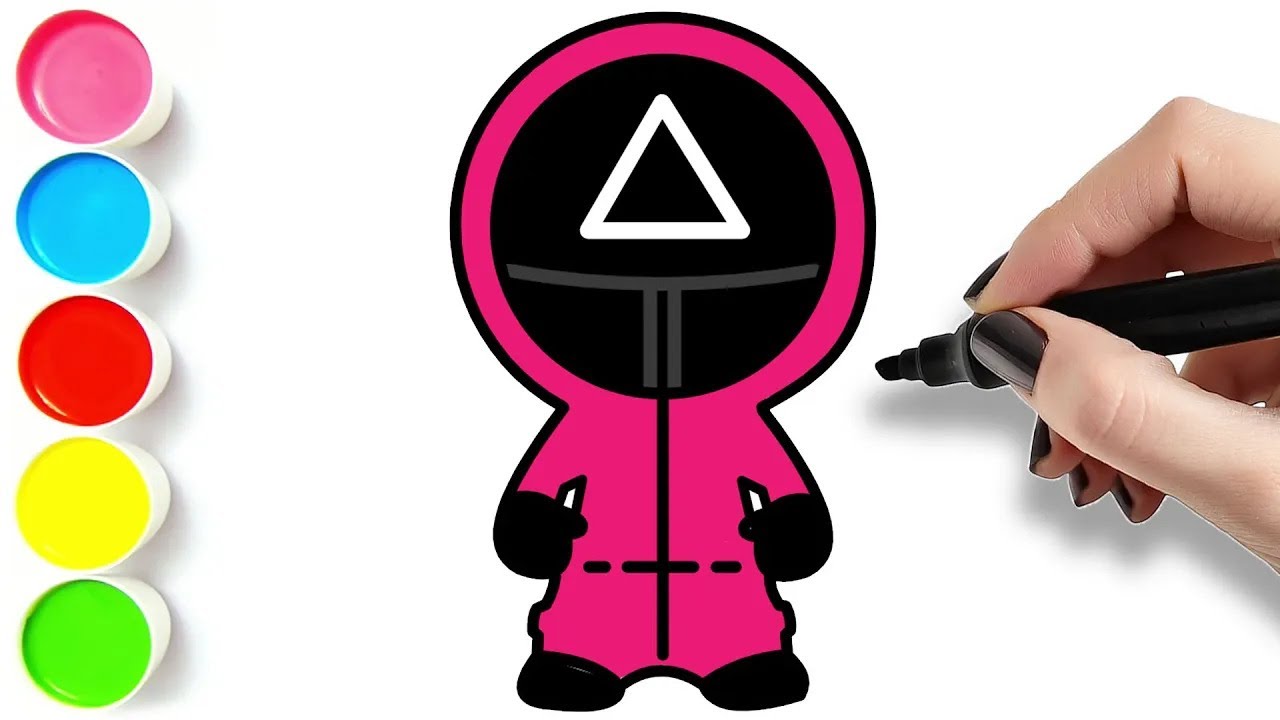 How To Draw Squid Game Guard - Easy Drawings for Beginners - YouTube
