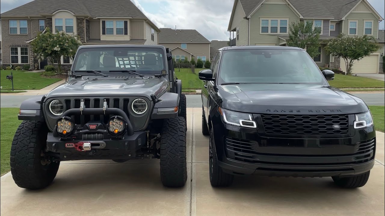 RANGE ROVER is as tall as LIFTED JEEP! [Extended Height Mode] - YouTube