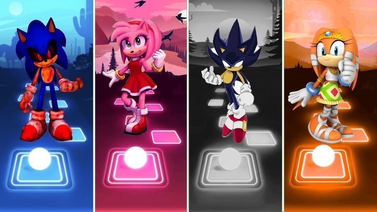Sonic exe 🆚 Amy Rose Sonic vs Dark Sonic vs Sonic Boom | Sonic Tiles ...