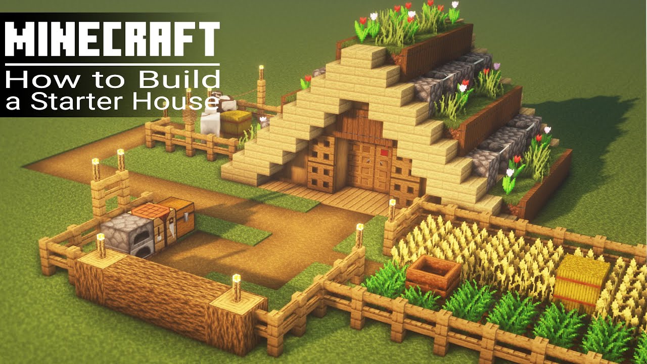 Minecraft How to Build a Starter Base Easy | Minecraft House Tutorial ...
