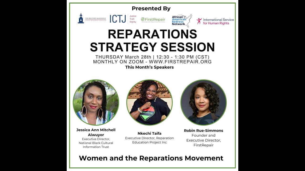 Reparations Strategy Session – Women and the Reparations Movement ...