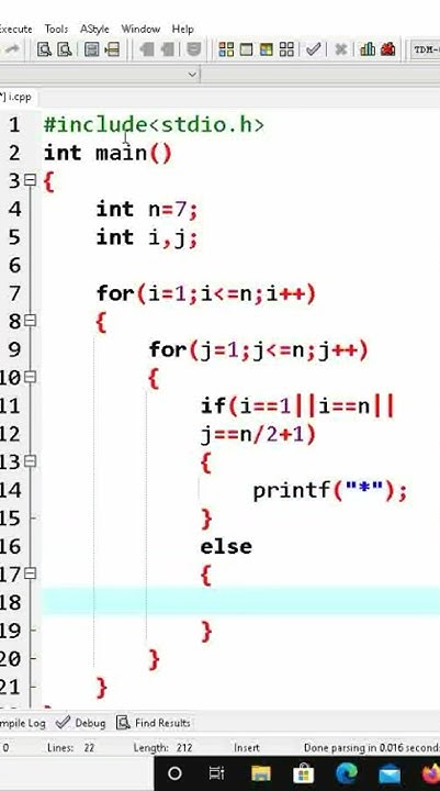C Language Alphanet 𝐼 |#c #ytshorts #cprogramming #education #cpattern #shortsfeed - YouTube