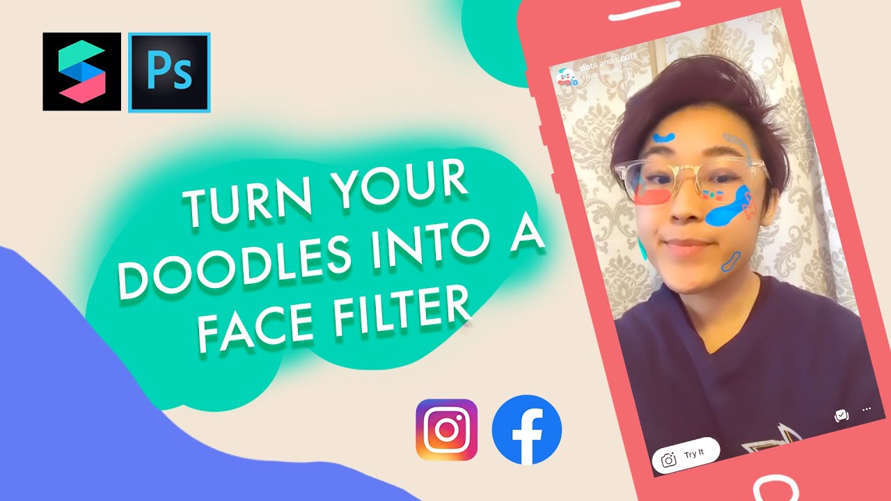 Create a face filter from doodle | Beginner Spark AR Tutorial - YouTube