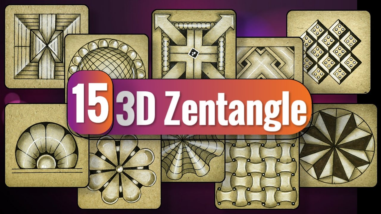 How To Make 3D ? | 3D Zentangle Patterns | 3D Drawing | 3D Art - YouTube