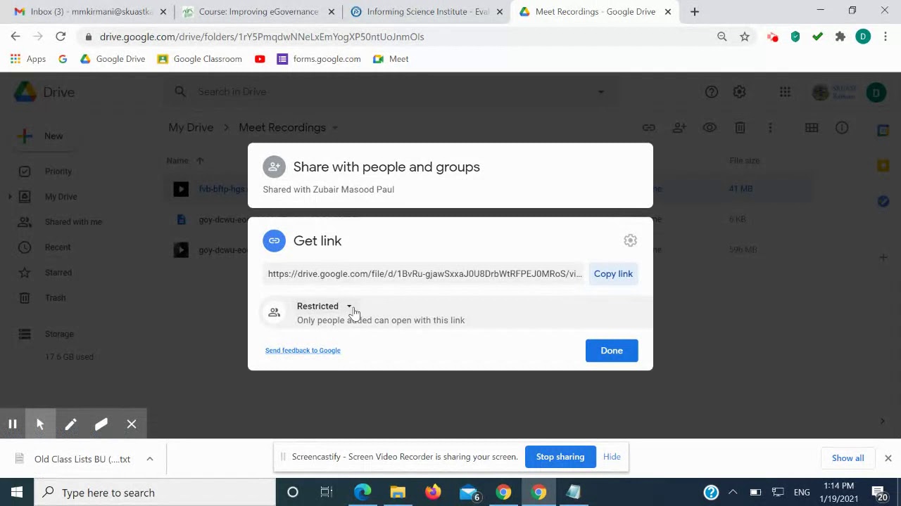 Sharing Recorded lectures using google Drive - YouTube
