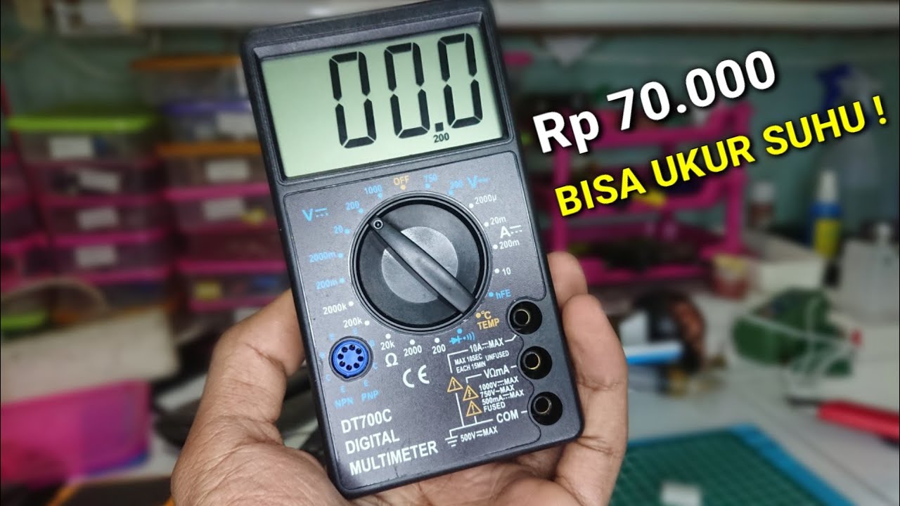 MULTITESTER MURAH, LAYAR LEBAR & BISA UKUR SUHU. DT700C - YouTube
