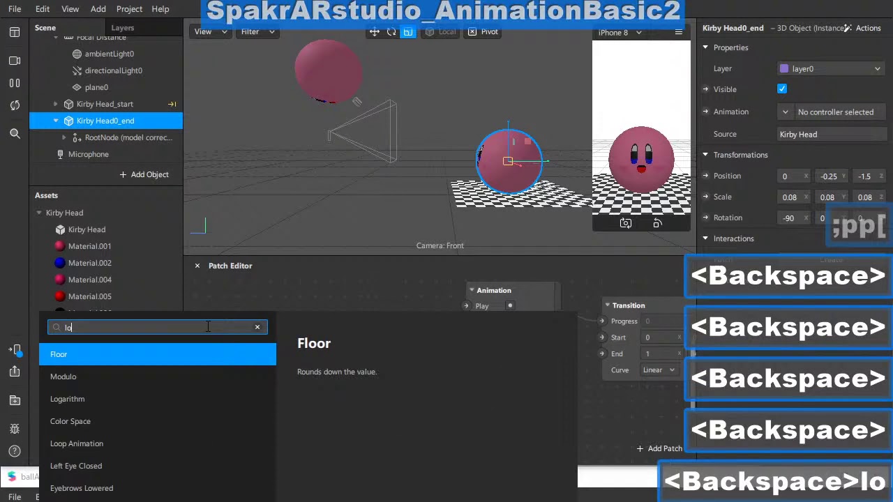 [Japanese] Spark AR studio 03 Animation Basic 2 - YouTube