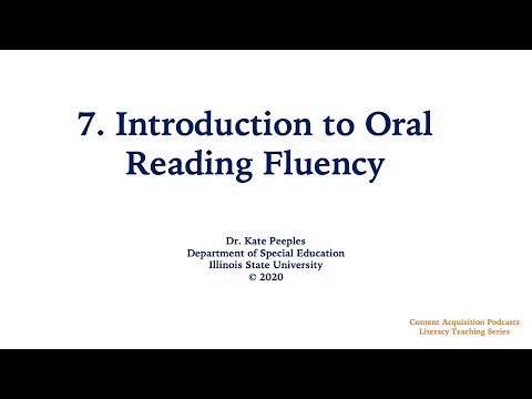 7. Intro to Oral Reading Fluency - YouTube