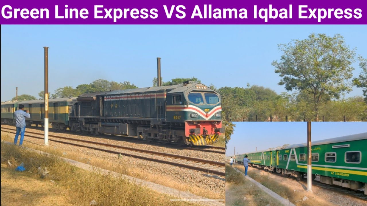 2 in 1 | GE Locomotives With Allam Iqbal Express & Green Line Express ...