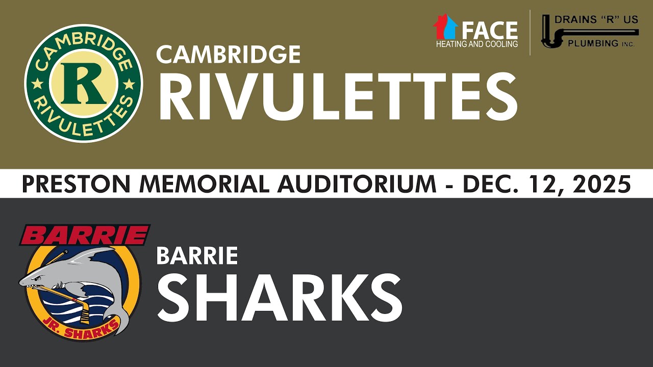 Cambridge Rivulettes vs Barrie Jr. Sharks - Dec. 12, 2025 - Pres. by ...