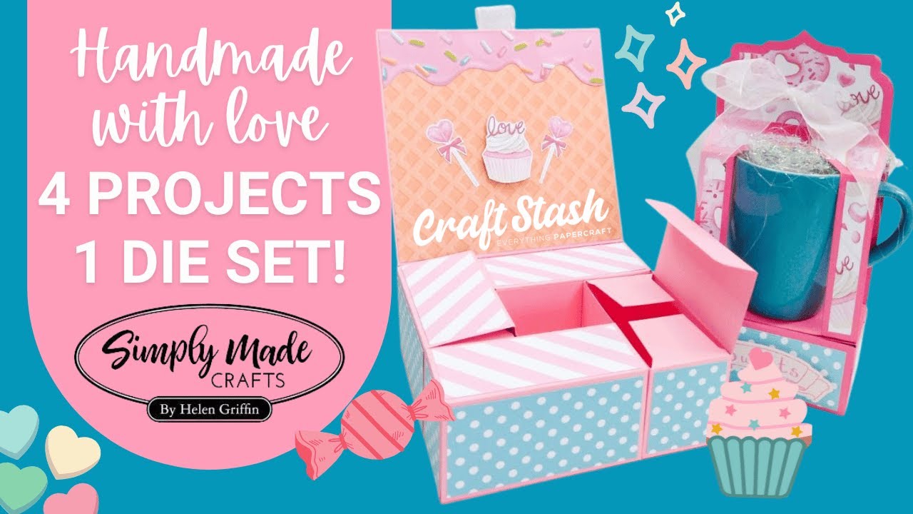 4 Projects from 1 Die Set | Handmade with Love Collection - YouTube