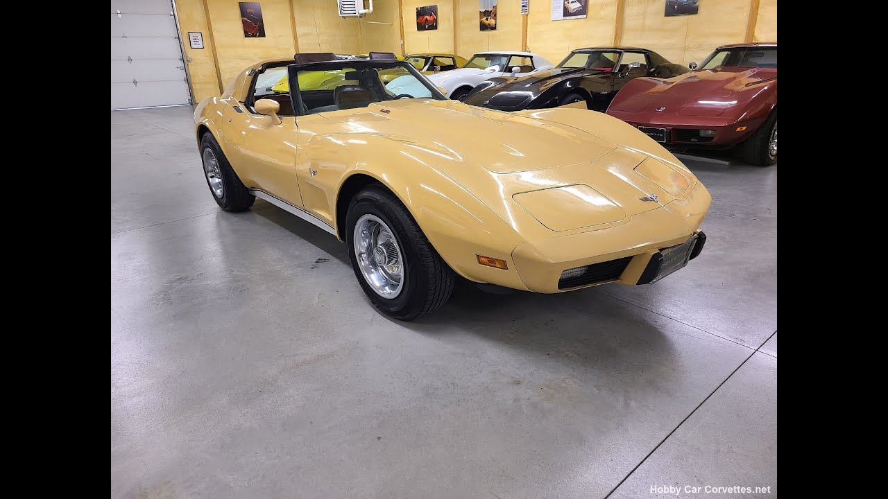 1977 Tan Corvette 4spd For Sale - YouTube