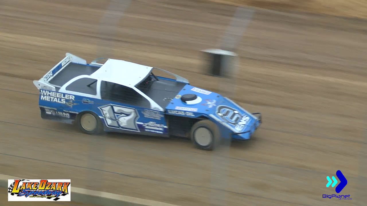USRA B- Modifieds Heat 2 Lake of the Ozarks Speedway 7-14-18 - YouTube