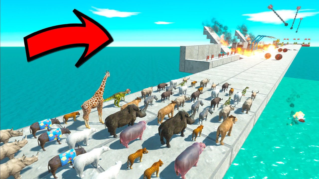 AN EPIC ANIMAL SURVIVAL CHALLENGE ON A ROAD WITH TRAPS! - Animal Revolt ...