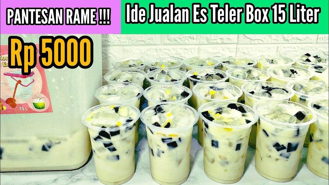 PANTESAN RAME TERUS!!! IDE JUALAN 2023 ES TELER PAKE BOX ISI 15 LITER ...