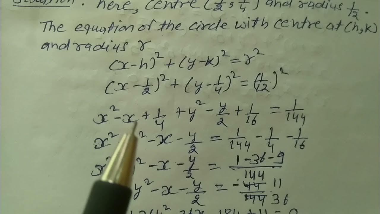 Find The Equation Of The Circle With Centre 1 2 1 4 And Radius 1 12 find-the-equation-of-the-circle-with-centre-1-2-1-4-and-radius-1-12