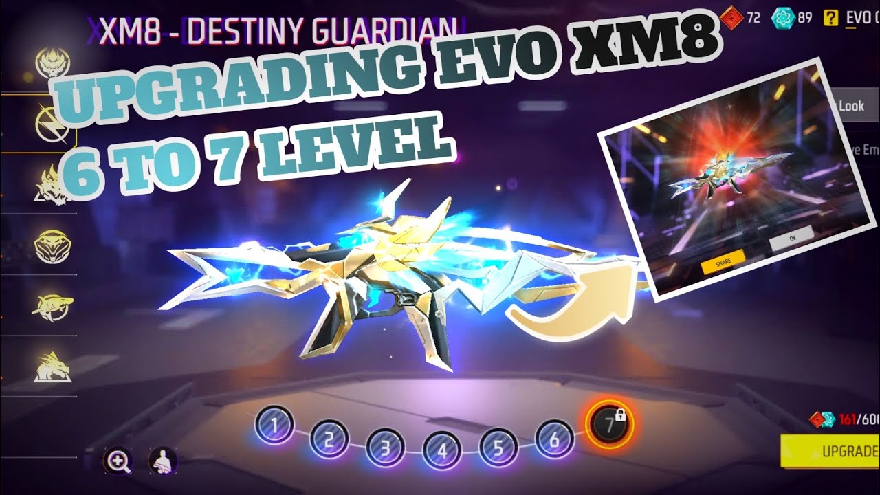 UPGRADING EVO XM8 TO MAX LEVEL | FREE FIRE - YouTube