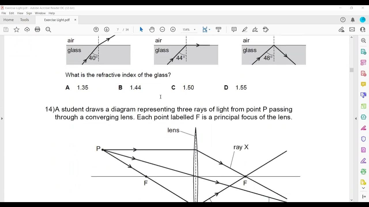 Critical Angle And Total Internal Reflection Cambridge Igcse O Level