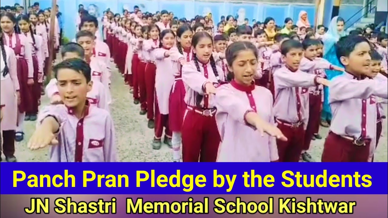 Panch Pran Pledge by the students of JN Shastri Memorial School ...