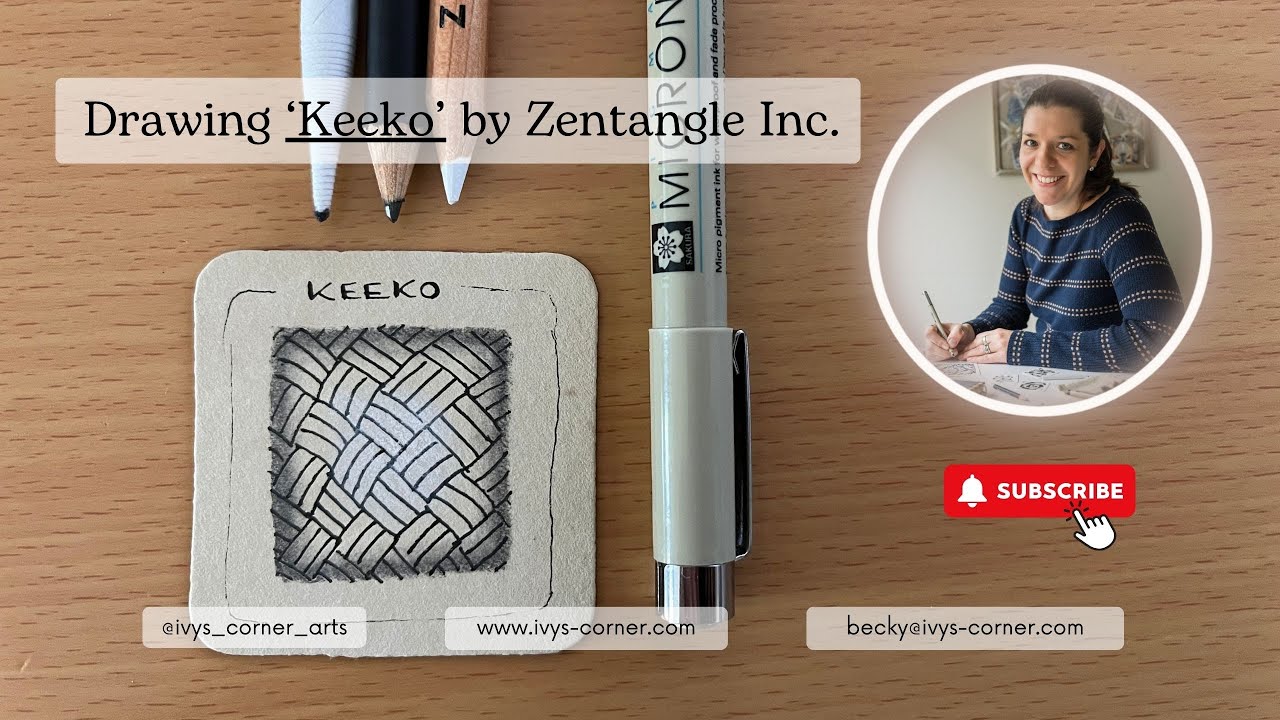 Drawing the Tangle 'Keeko' by Zentangle Inc. #zentangle #drawing # ...