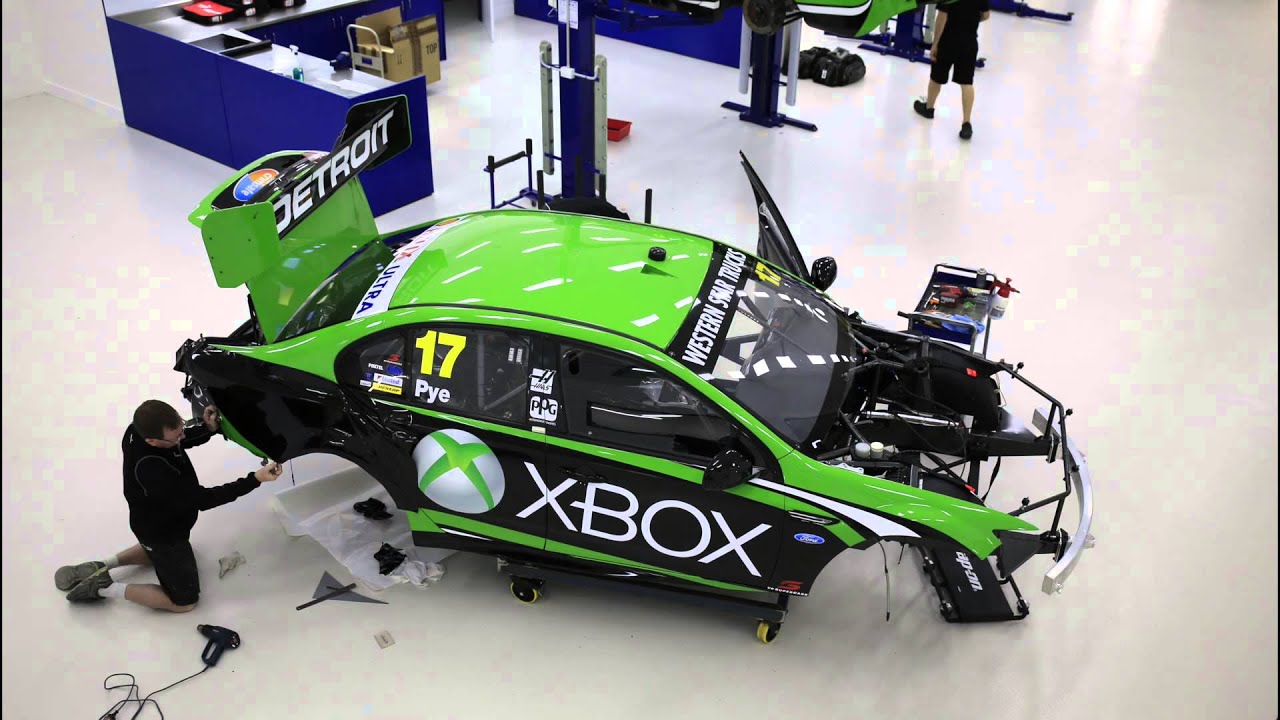 DJR Team Penske Xbox Ford Falcon FG X Time Lapse - YouTube