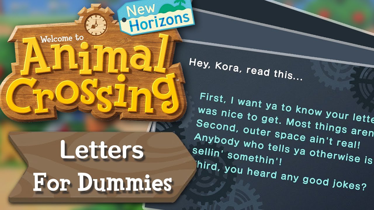 Letters for Dummies | Animal Crossing New Horizons - YouTube