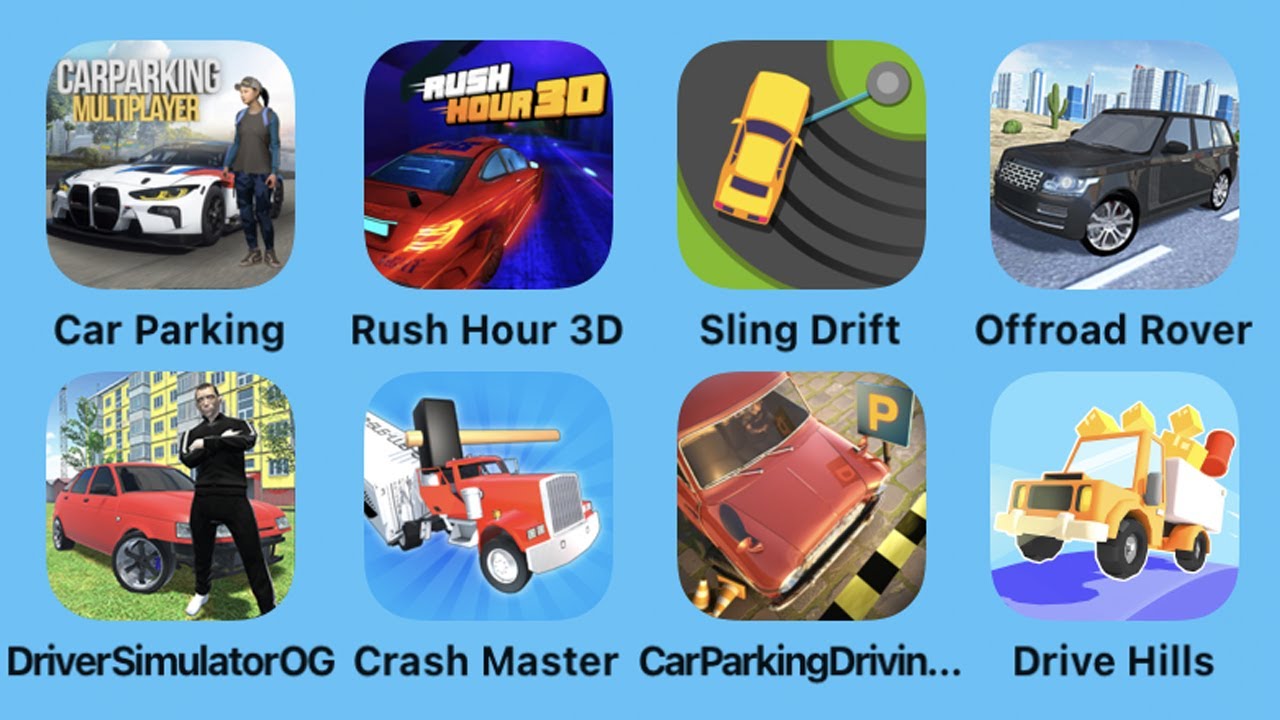 Car Parking, Rush Hour 3D, Sling Drift and More Car Games iPad Gameplay ...