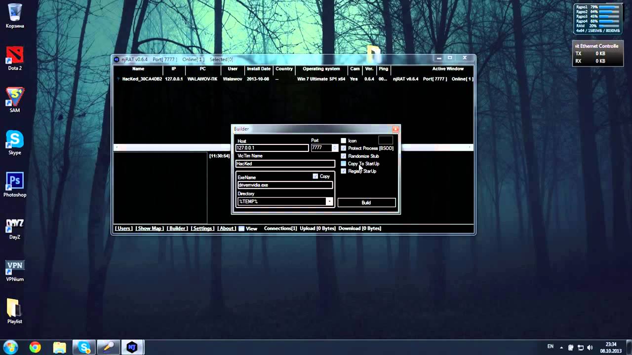 njRAT гайд по использованию( всё подробно ) - YouTube