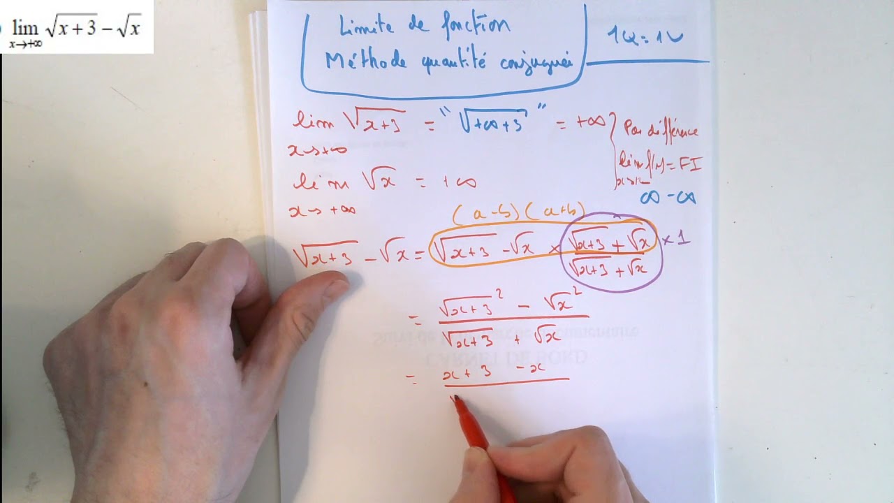 (TERMINALE)(MATHS)(1Q=1V) Limite de avec des racines et quantité ...