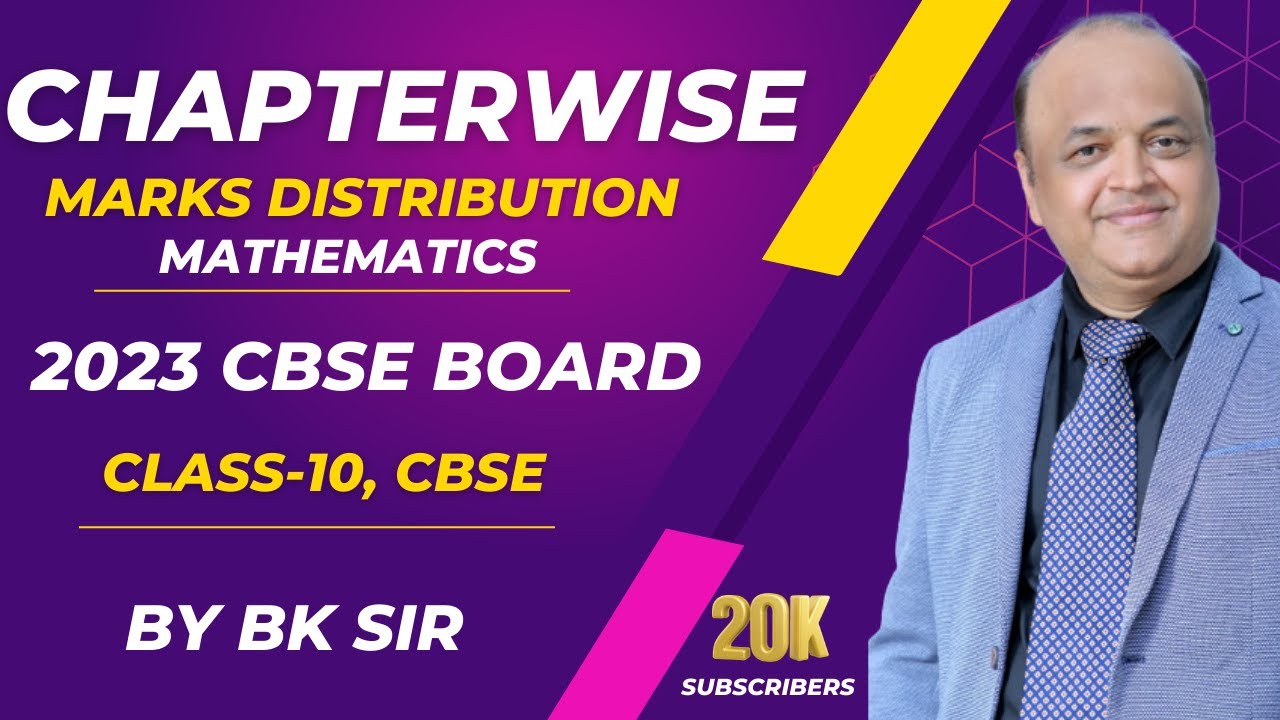 CBSE Board 2023 Maths Class 10 I Chapterwise Marks Distribution I By