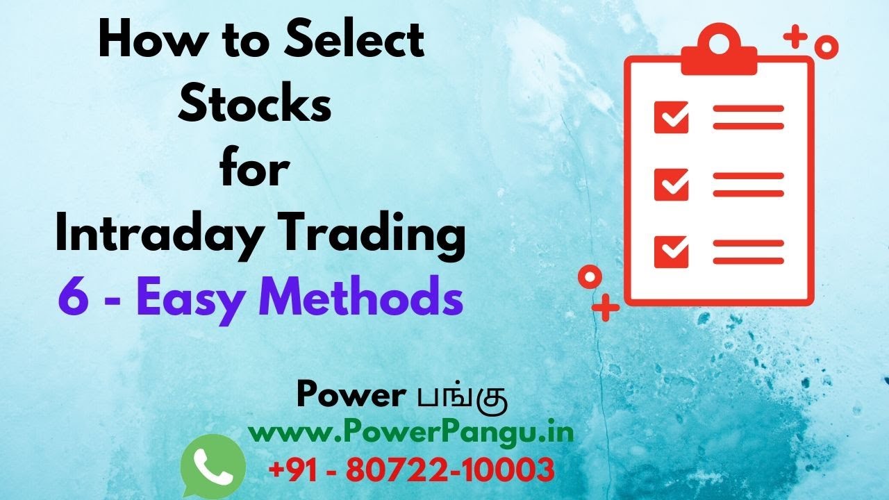 How to Select Stocks for Intraday Trading Power Pangu - YouTube
