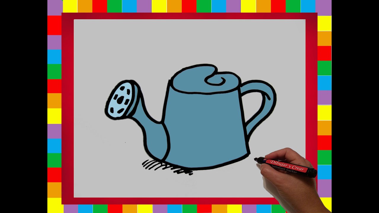 Como Dibujar una Regadera / How to draw a watering - YouTube