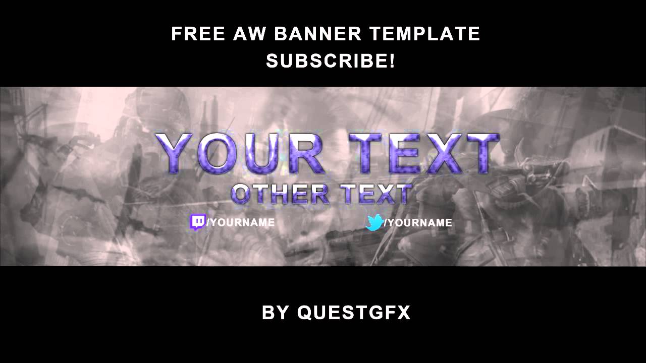 Free CoD AW Banner Template! | QuestGFX - YouTube