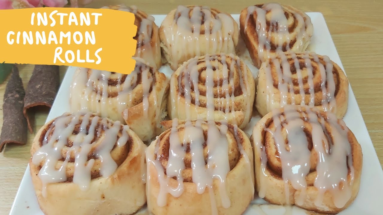 INSTANT CINNAMON ROLLS, fluffy quick cinnamon rolls. - YouTube
