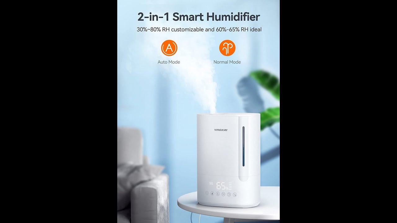 VAGKRI Humidifier 6 Liter 1.6 Gal Ultrasonic Warm Cool Mist Essential ...