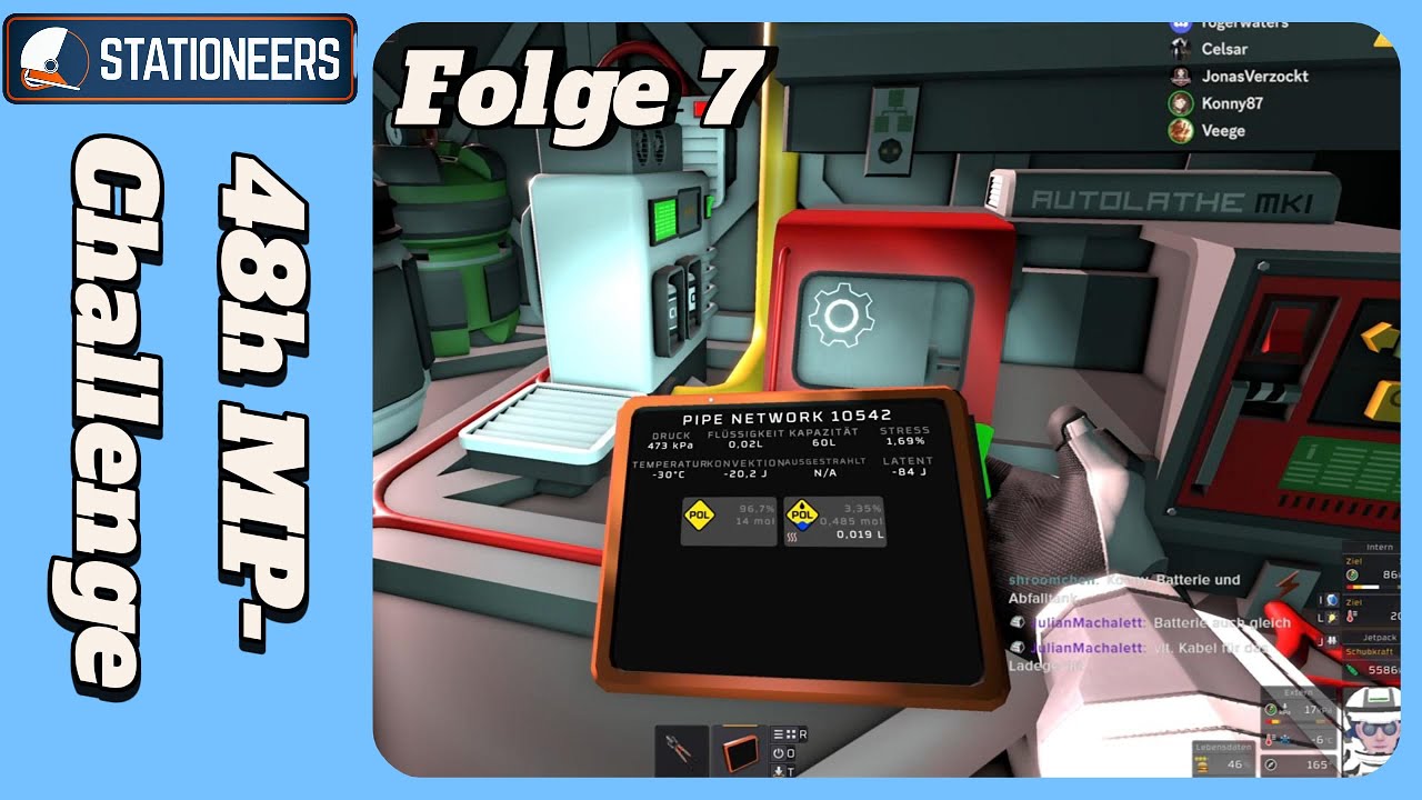 Stationeers Sauna - Folge 7 - Der De-Cheese-O-Mat - 48h MP Challenge - 6 Astronauten - Custom ...