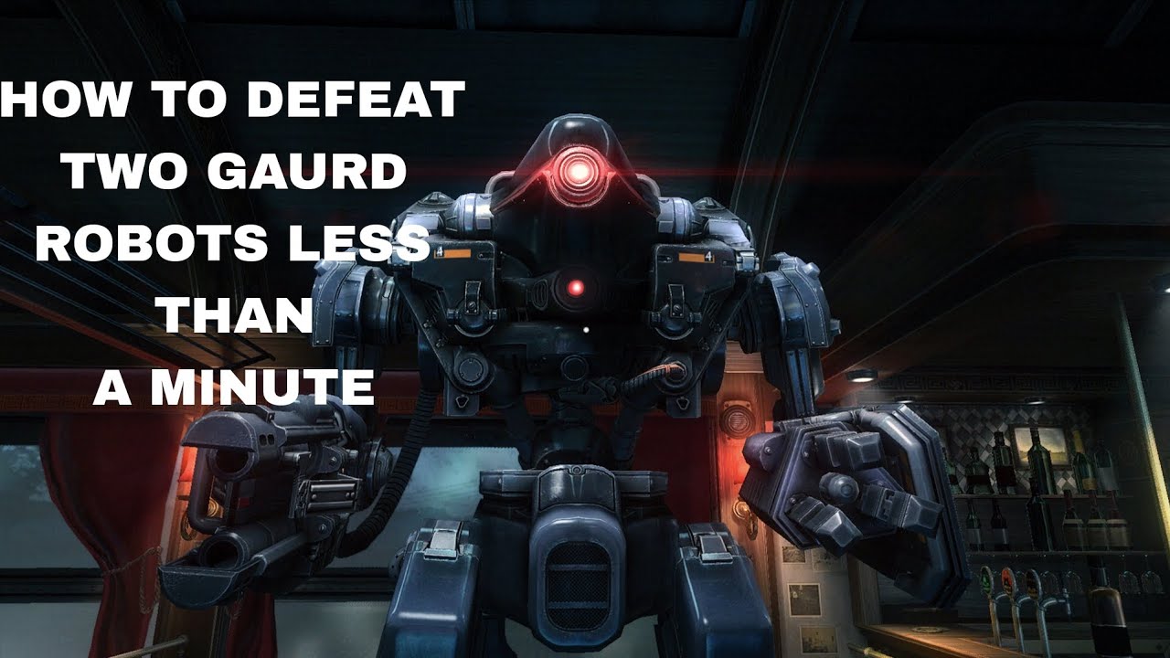 How to defeat two guard robots less than a minute from Wolfenstein new ...