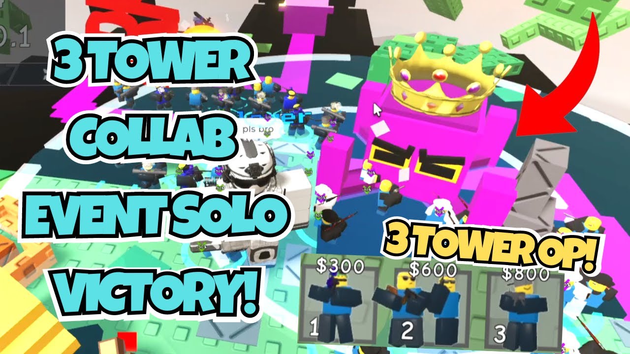 Solo Collab Event with 3 Towers in Doomspire Defense | ROBLOX - YouTube