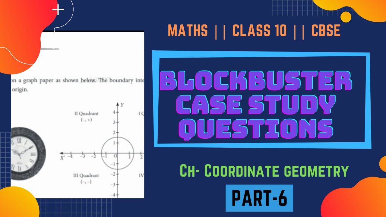 Math's Class 10 Ch Coordinate Geometry Blockbuster Case Study Questions ...