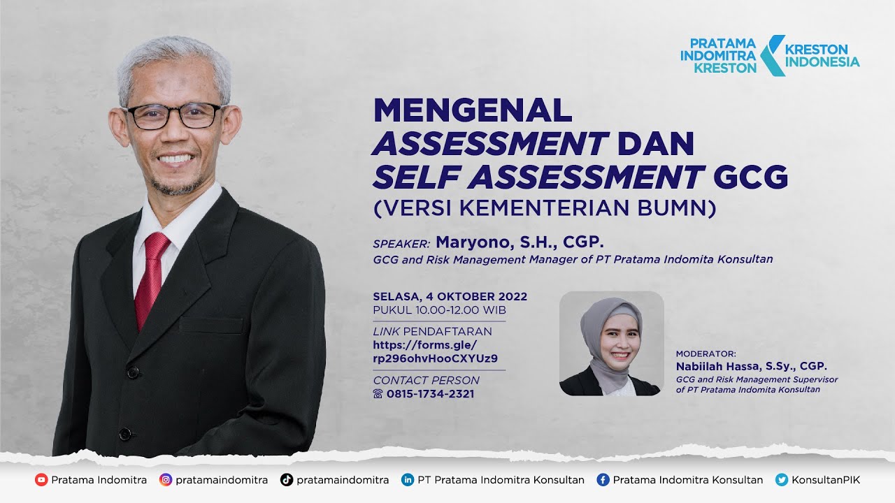 Free Webinar Mengenal Assessment dan self assessment GCG - YouTube