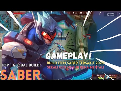 BEST BUILD SABER TERSAKIT 2023 || SEKALI ULTI MUSUH KENA MENTAL!! SABER ...