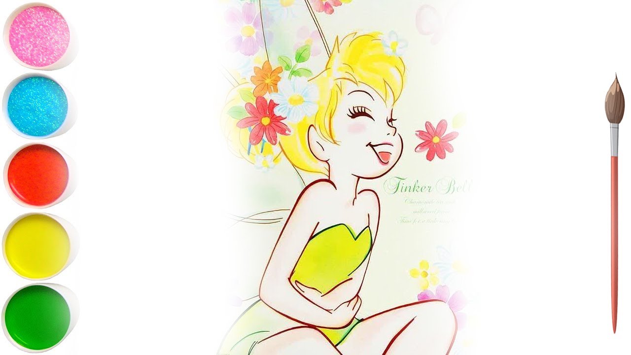 How to paint tinker bell happy for Kids! Easy Step-by-Step Instructions ...