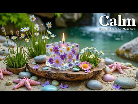 Entspannende Meditationsmusik 🌿 Heilende Spa-Klaviermusik mit Wassergeräuschen für Stressabbau und