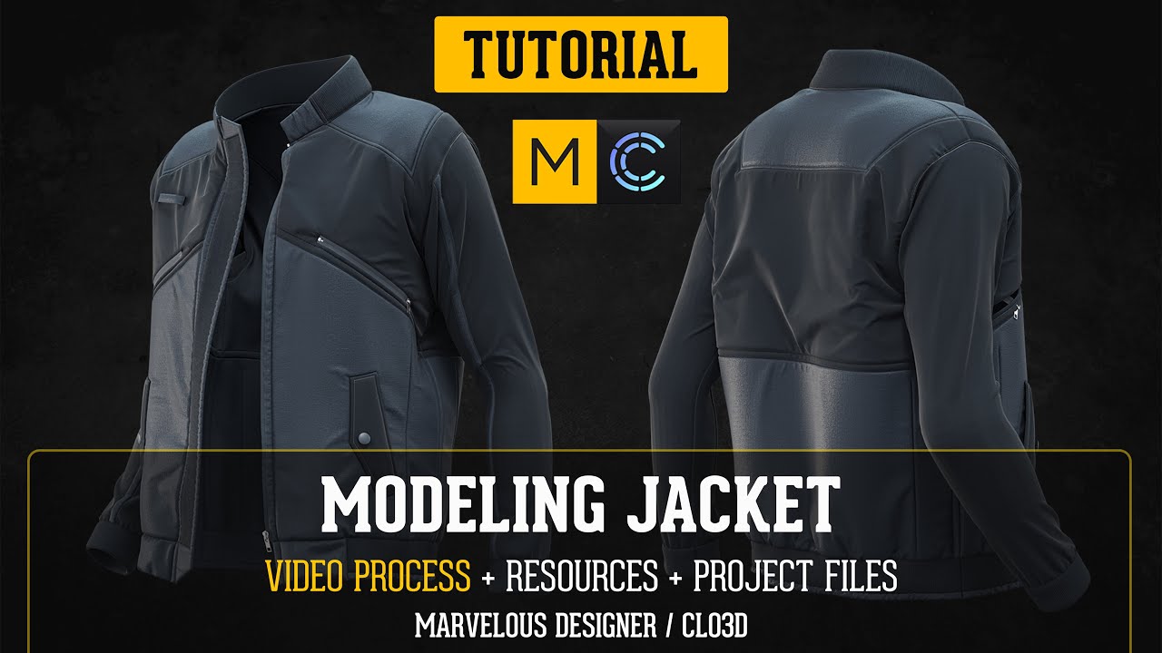 TUTORIAL MARVELOUS/CLO3D - MODELING JACKET - YouTube