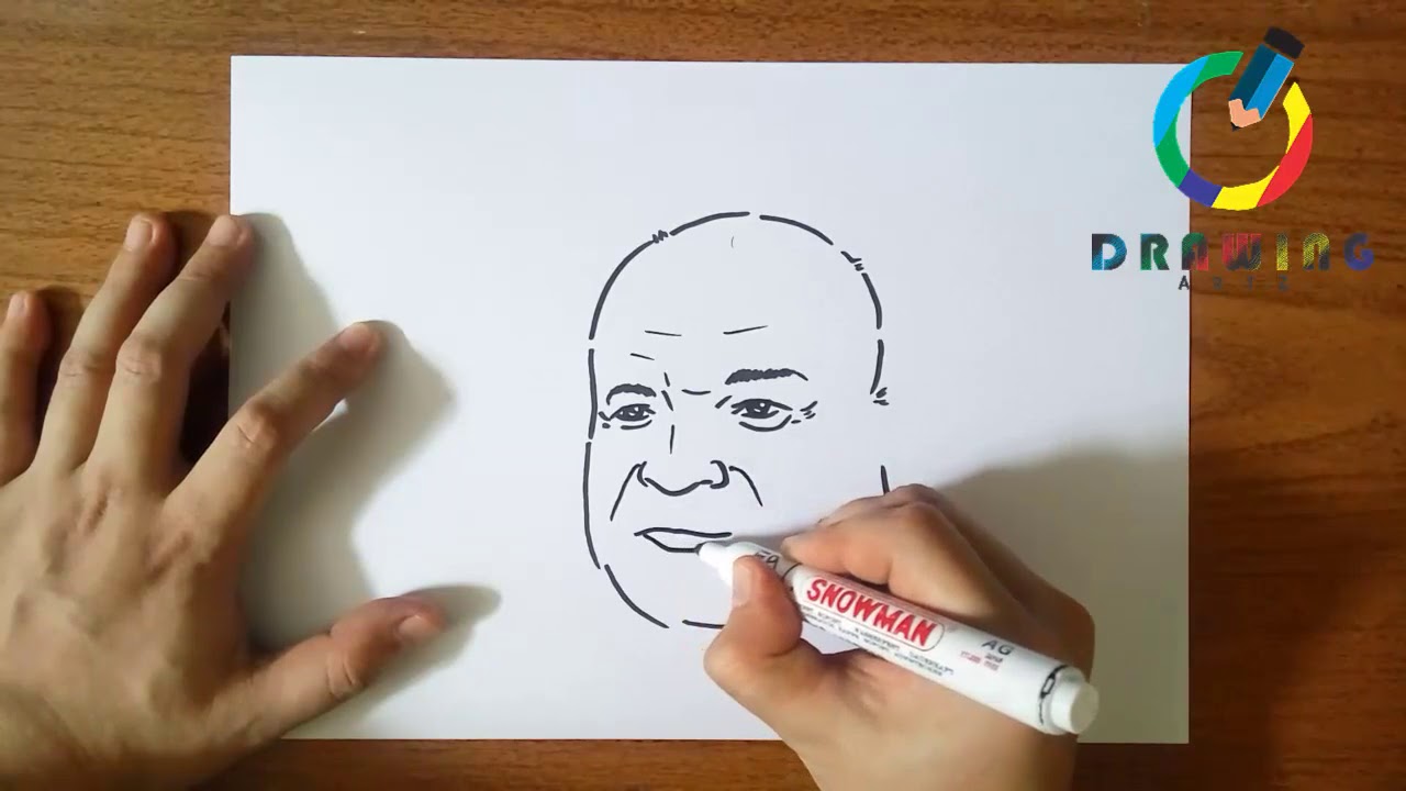 🔴How to Draw Actor Gene Hackman | كيفية رسم الممثل جين هاكمان - YouTube